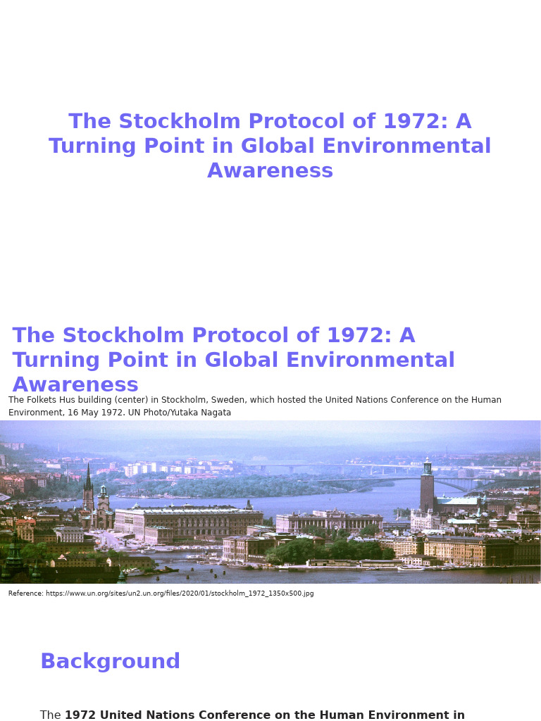 The Stockholm Protocol of 1972 | PDF | United Nations Environment ...