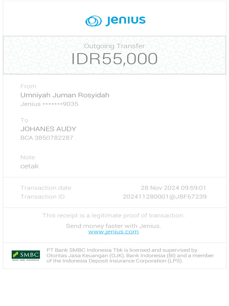 Jenius Ereceipt 202411280001@JBF67239 | PDF