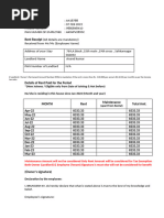 HRA - Rent Receipt Format-Actual and Future Declaration | PDF ...