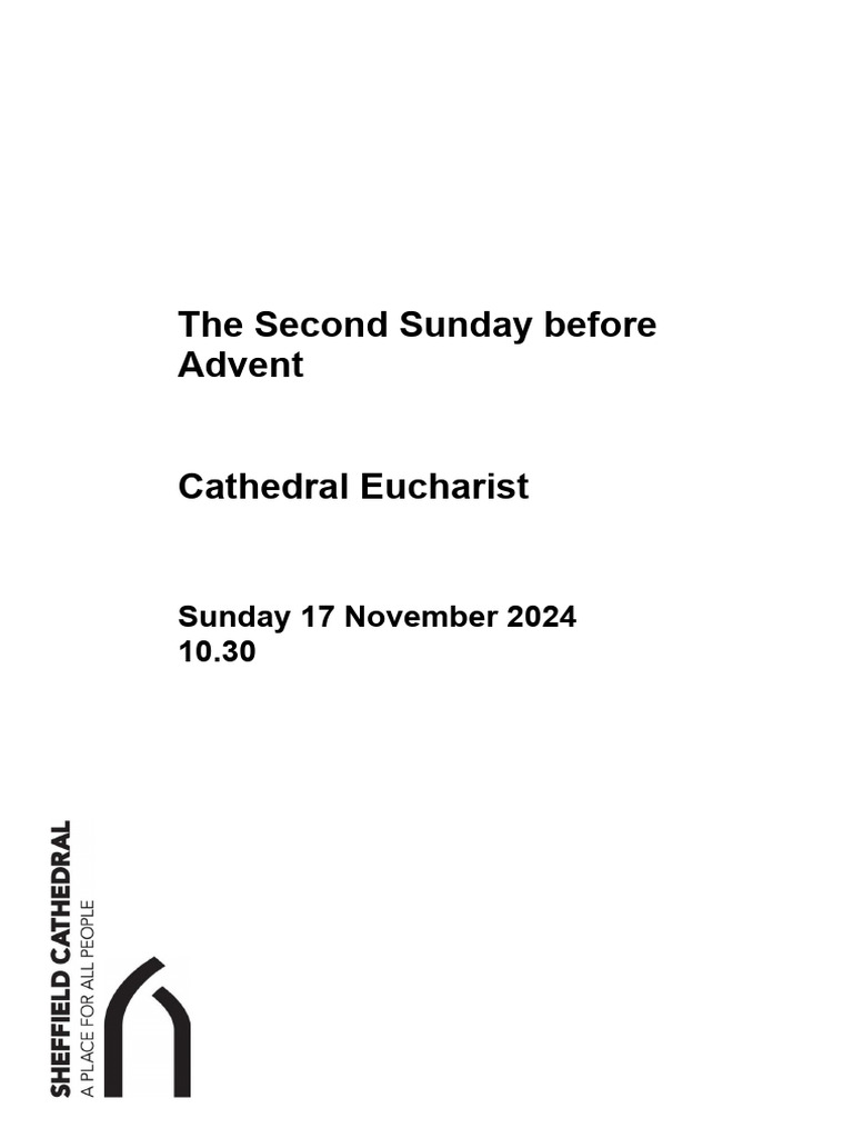 24 11 17 Second Sunday Before Advent Eucharist | PDF | Lord's Prayer ...