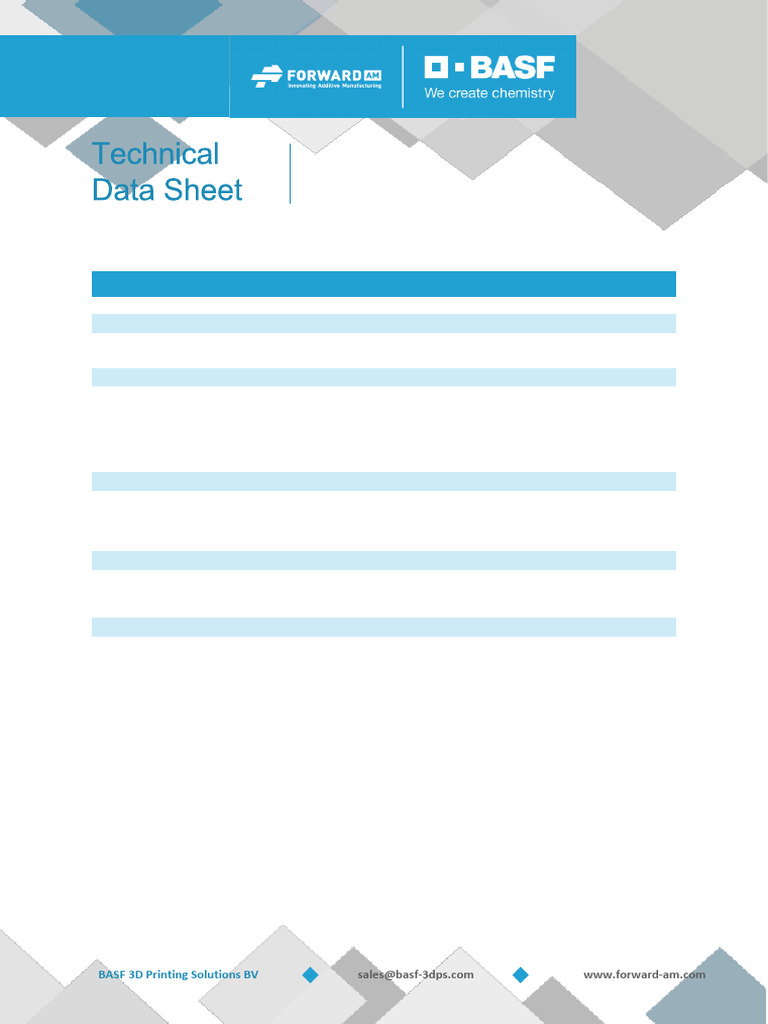Ultrafuse Tpu 85a Technical Data Sheet | PDF | Materials