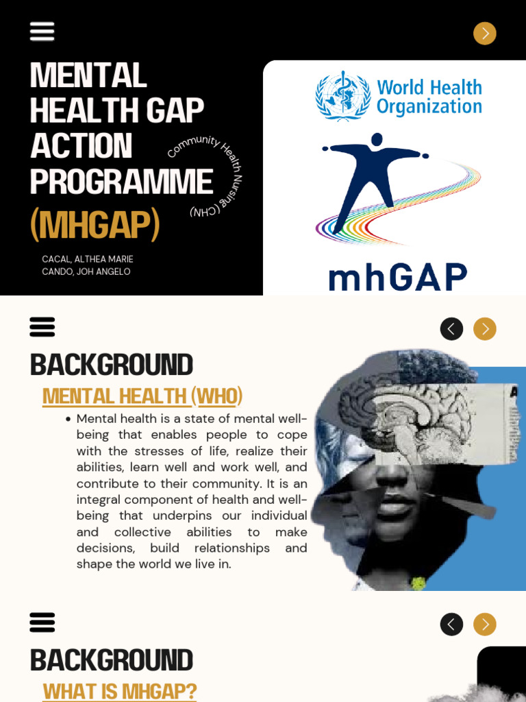 mhGAP Presentation | PDF | Mental Disorder | Psychosis