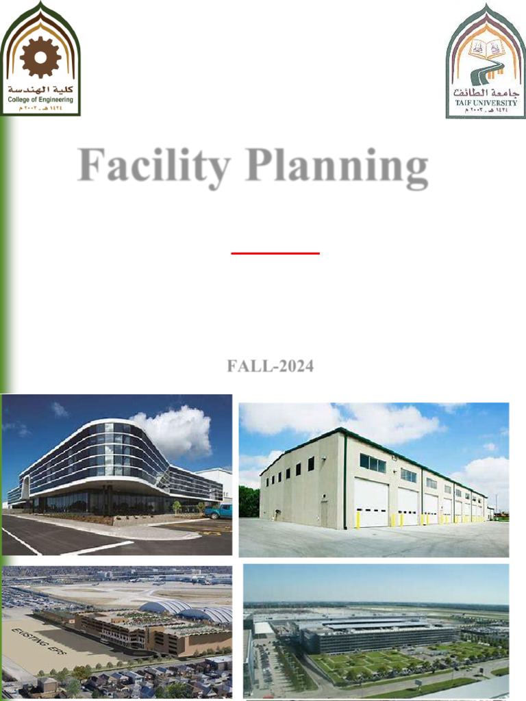 1 Introduction To Facility Planning Pdf Supply Chain Business