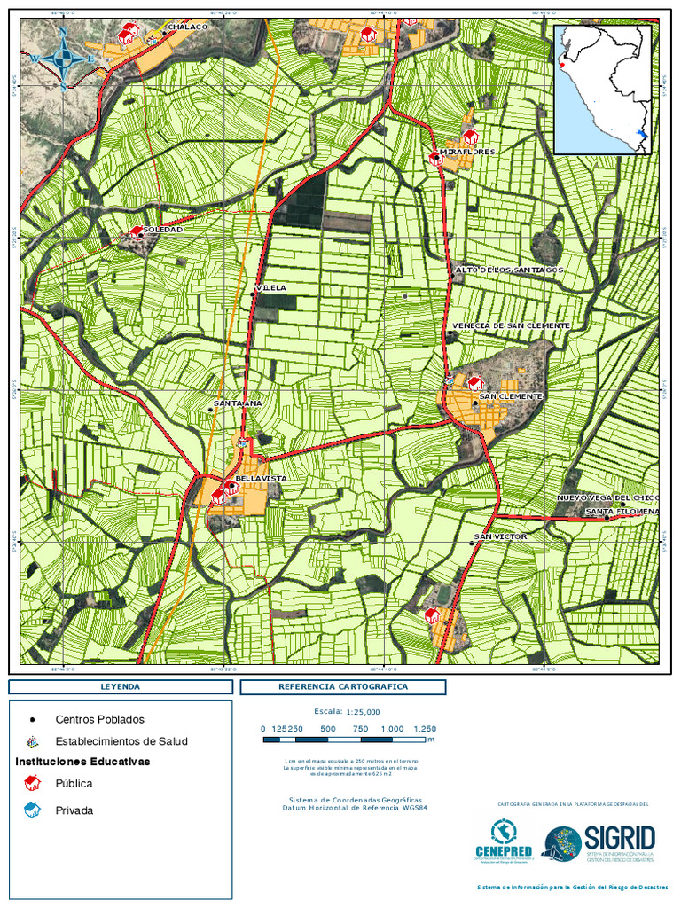 Mapa de Ubicación de Elementos Expuestos La Antonia | PDF