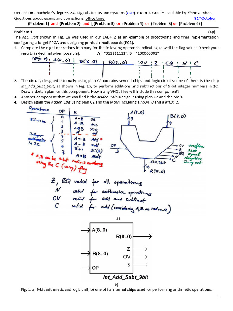 2425Q1 CSD Exam1 | PDF | Logic Gate | Electronic Design