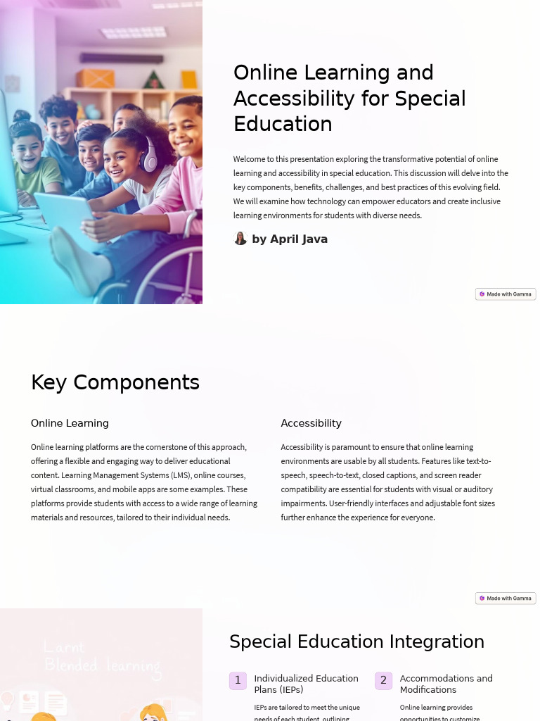 Online Learning in Special Education | PDF | Educational Technology ...