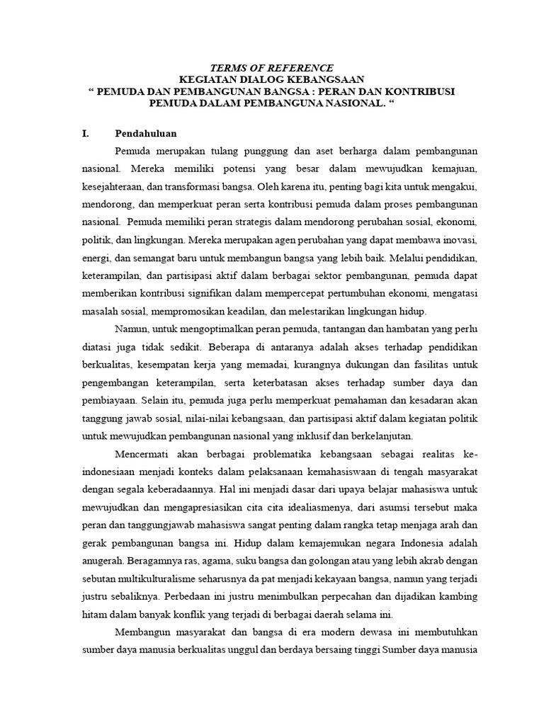 Dialog Kebangsaan Pemuda | PDF