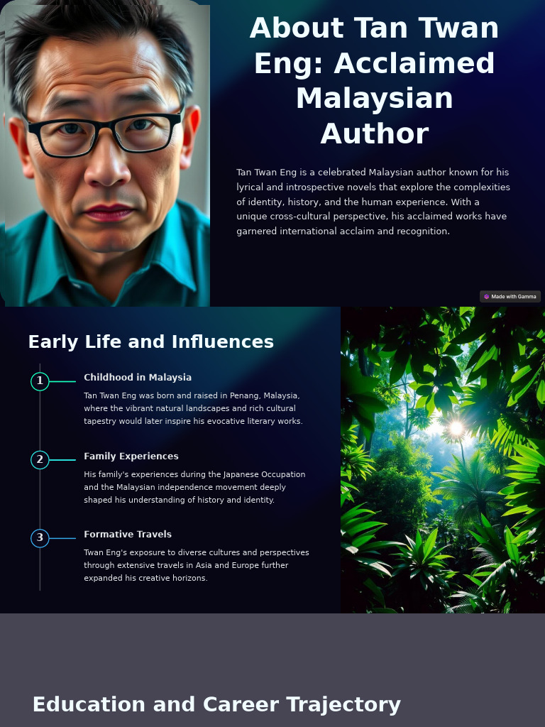 About Tan Twan Eng Acclaimed Malaysian Author | PDF | Malaysia