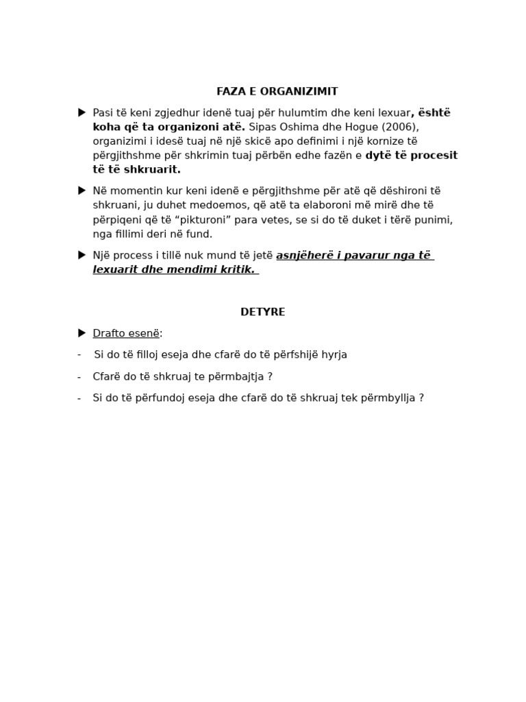 Ushtrime Shkrim Akademik | PDF