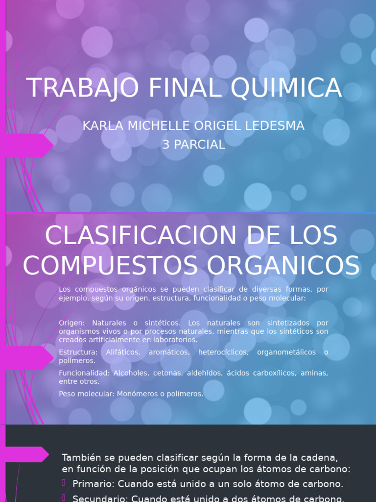 Trabajo Final Quimica | PDF | Compuestos orgánicos | Materiales