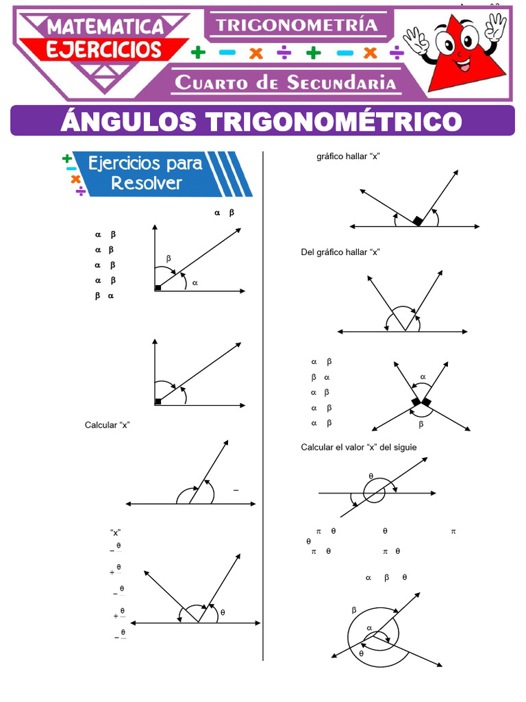 Angulo Trigonometrico para Cuarto Grado de Secundaria | PDF | Geometría ...