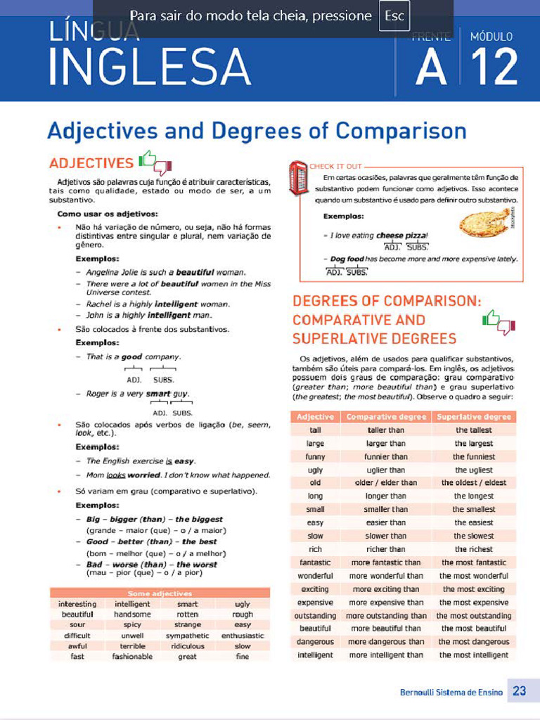 A012 Adjectives and Degrees of Comparison | PDF