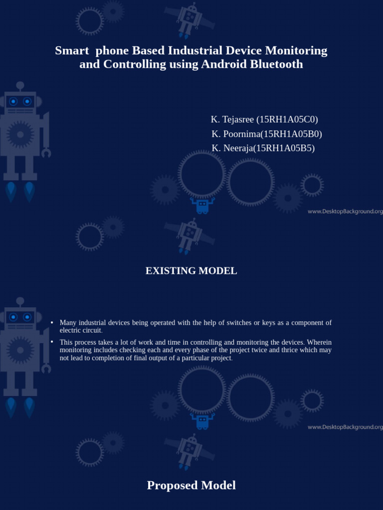 Smart Phone Based Industrial Device Monitoring and Controlling | PDF | Bluetooth | Arduino