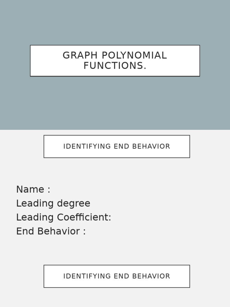 Graph Polynomial Functions | PDF