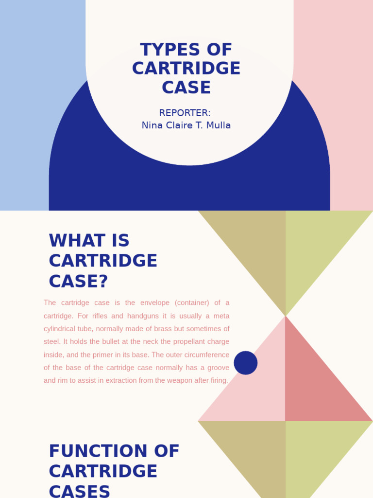 Types of Cartridge Cases Explained | PDF | Cartridge (Firearms) | Firearms