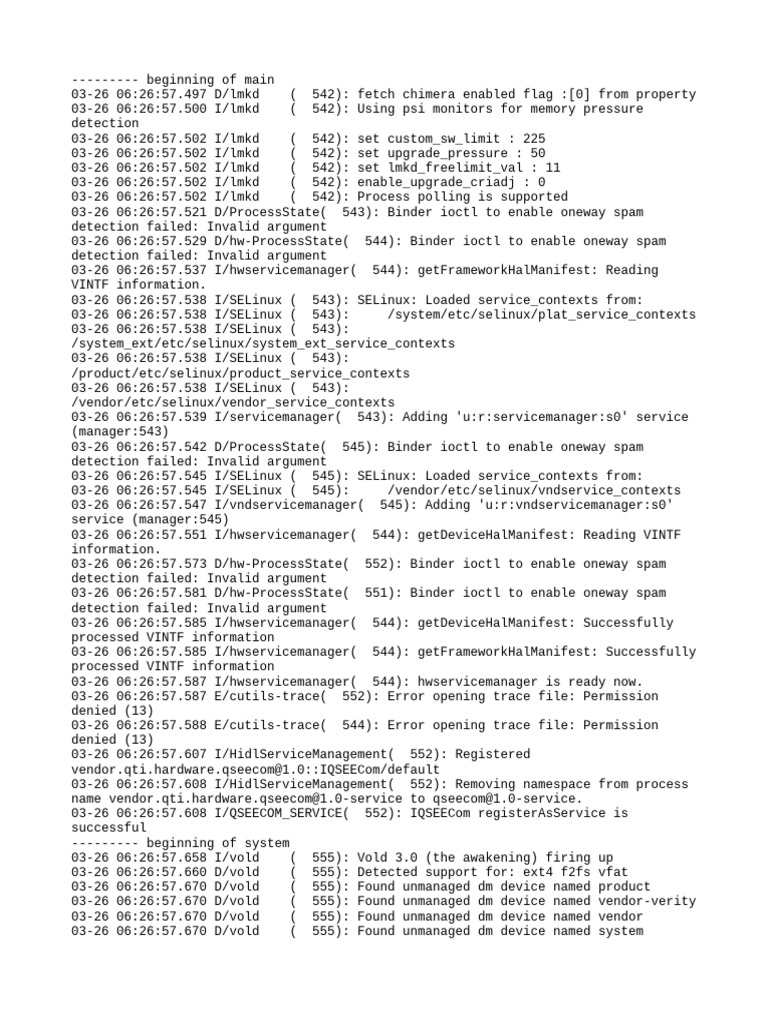Android System Log Analysis | PDF | Computing | Operating System Technology