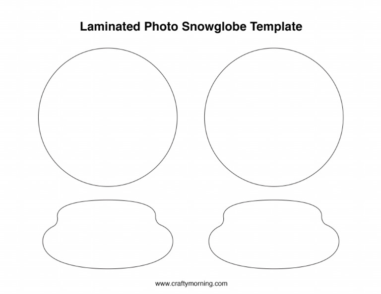 Laminated Photo Snowglobe Template | PDF