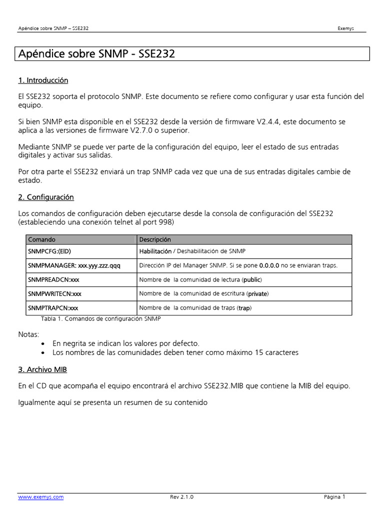 Sse232-Le - Apéndice SNMP | PDF | Estándares de internet | Arquitectura de internet
