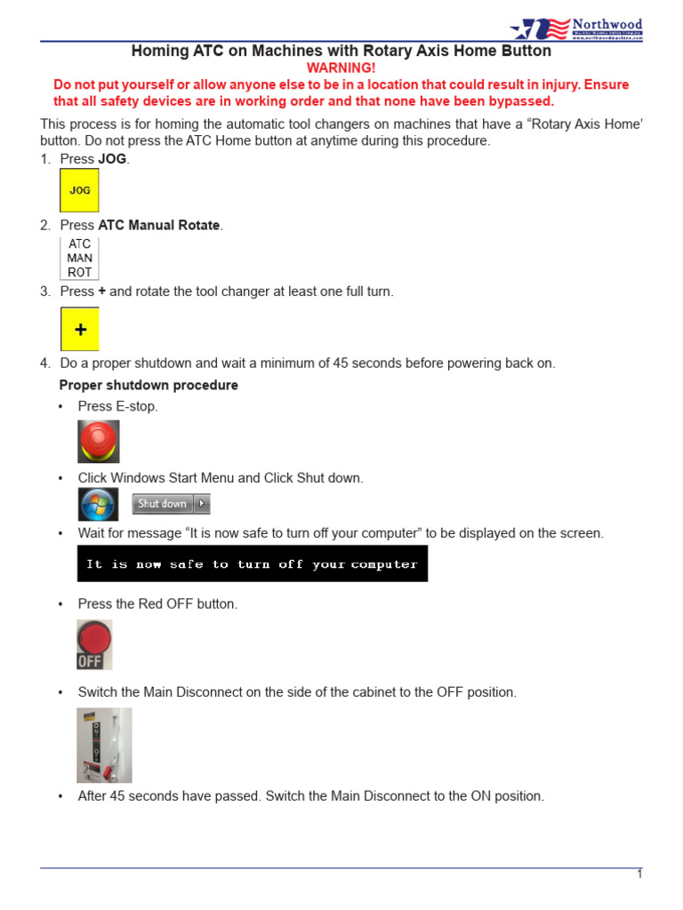 Homing ATC On Machines With Rotary Axis Home Button 2 | PDF