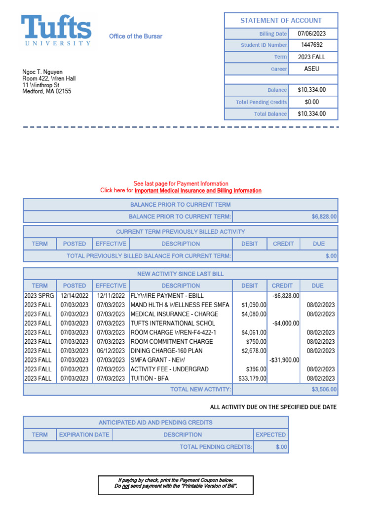 Statement 070623 | PDF | Fee | Money