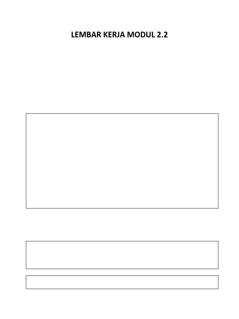 Lembar Kerja Modul 2.2 | PDF