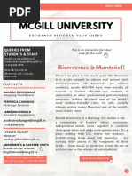 McGill University Winter 2025 Exchange Guide | PDF | University And ...