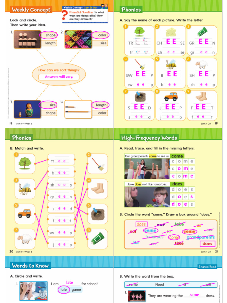 Unit 10 Week 2 Practice Book Answer Key | PDF