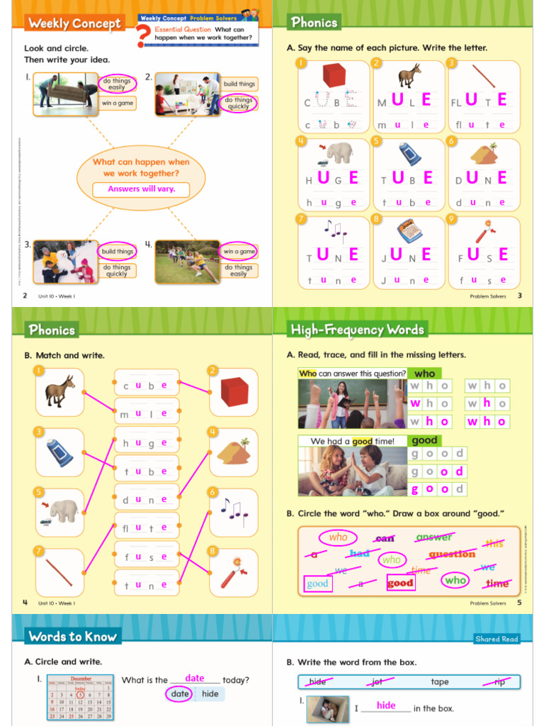 Unit 10 Week 1 Practice Book Answer Key | PDF