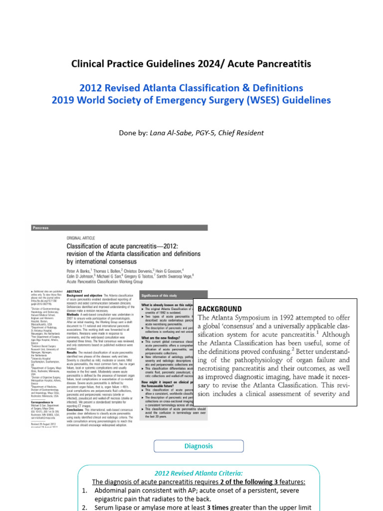 2024 Guidelines for Acute Pancreatitis | PDF | Human Diseases And ...
