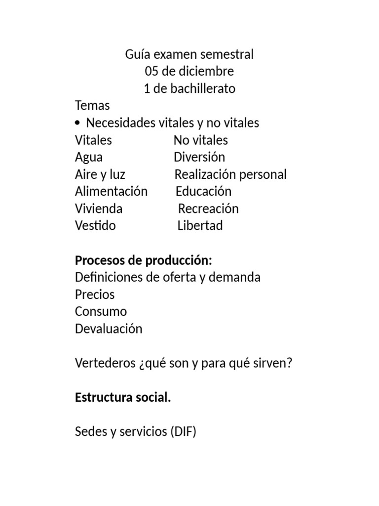 Guia Semestral 1 | PDF