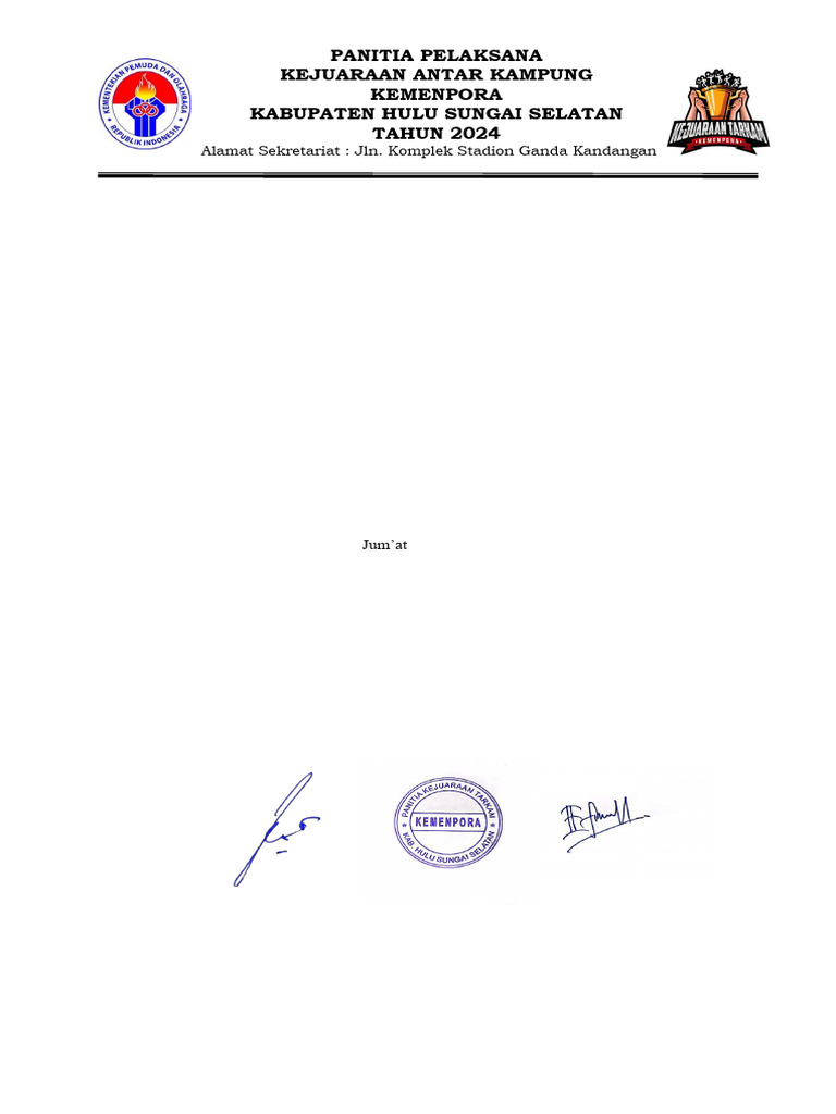 Undangan Senam Bersama TARKAM 2024 | PDF