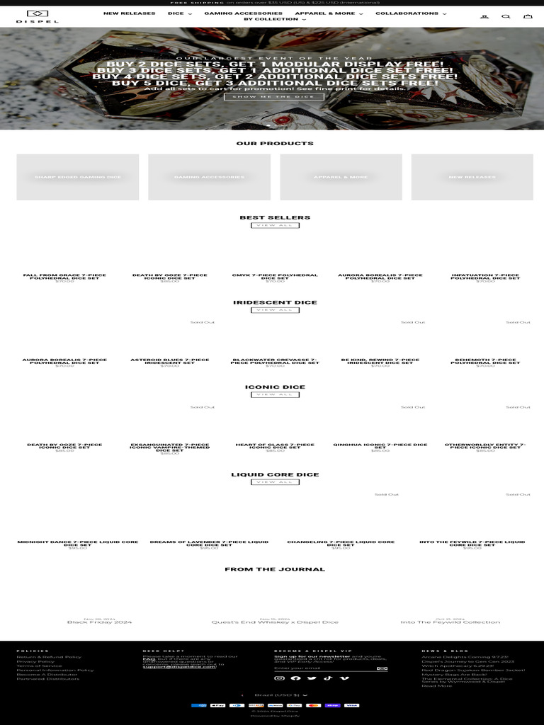 Dispel - Premium DND Dice & Gaming Accessories | PDF