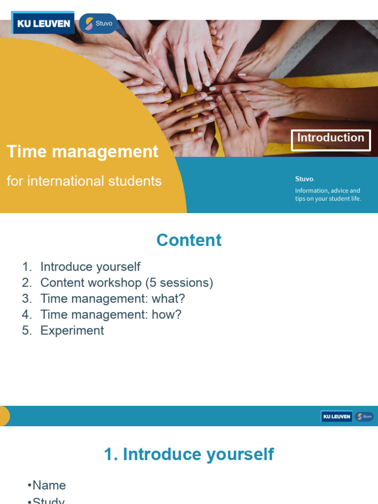 EN - Workshop - Time Management - Slides - Session1 | PDF | Motivation ...