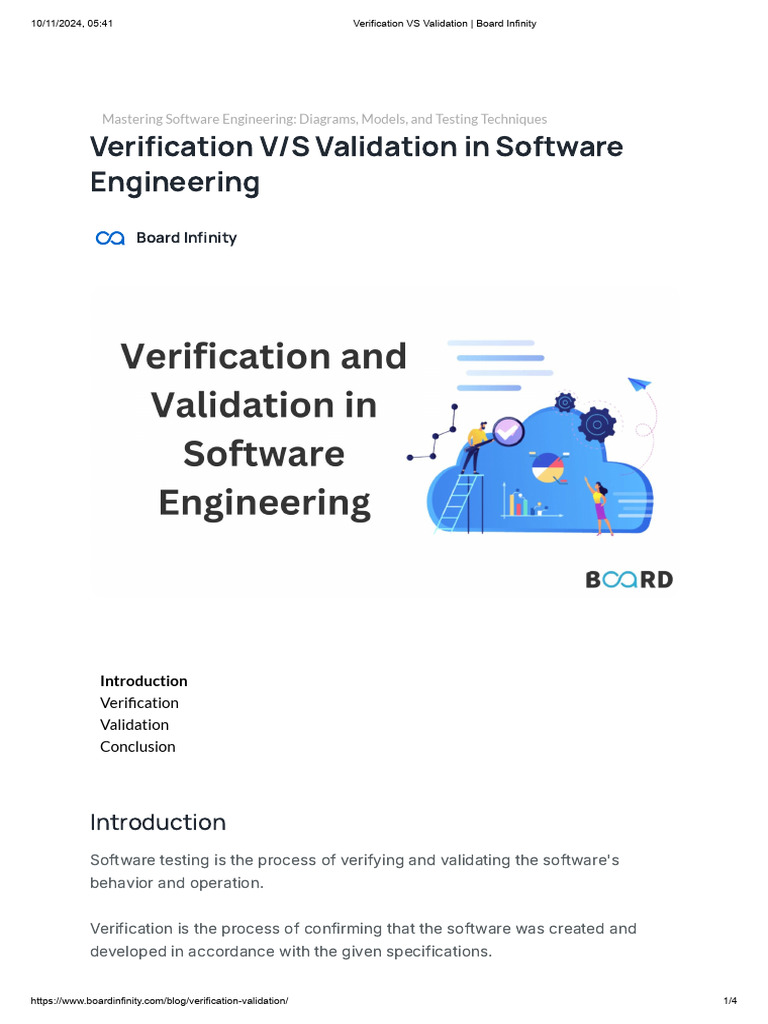 Verification VS Validation - Board Infinity | PDF | Software Testing ... Verification VS Validation - Board Infinity | PDF | Software Testing ...