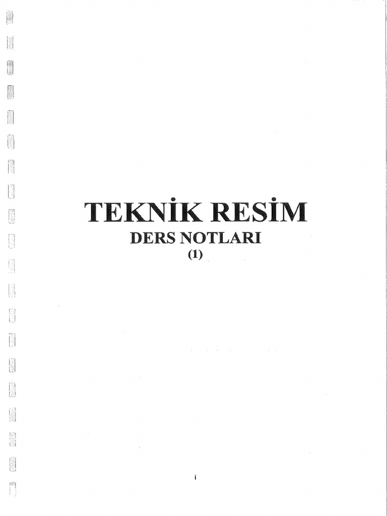 Tekni̇k Resi̇m Ders Notu | PDF