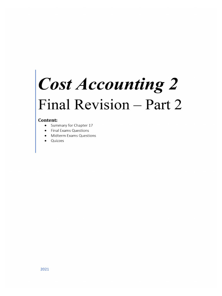 Final Revision - Part 2 | PDF