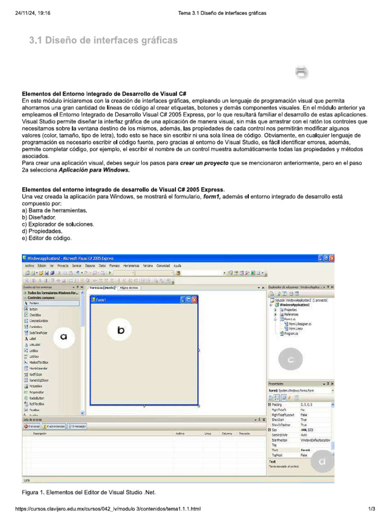 3.1 Diseño de Interfaces Gráficas | PDF