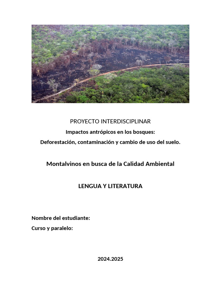 Proyecto Interdisciplinar Lengua y Literatura | PDF