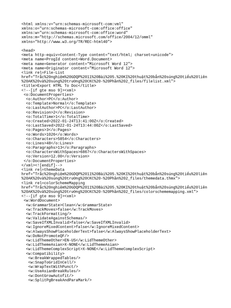 Trắc nghiệm GDQP 11 Bài 5. Kĩ thuật bắn súng tiểu liên AK và súng trường CKC - Phần 2 | PDF