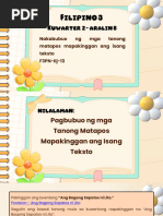 Filipino Module 1 Grade 1 | PDF