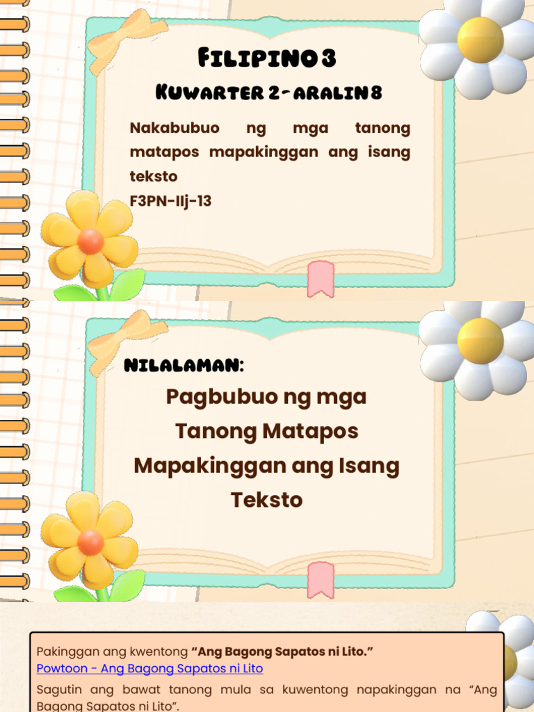 q2 Filipino PPT Week 8 | PDF