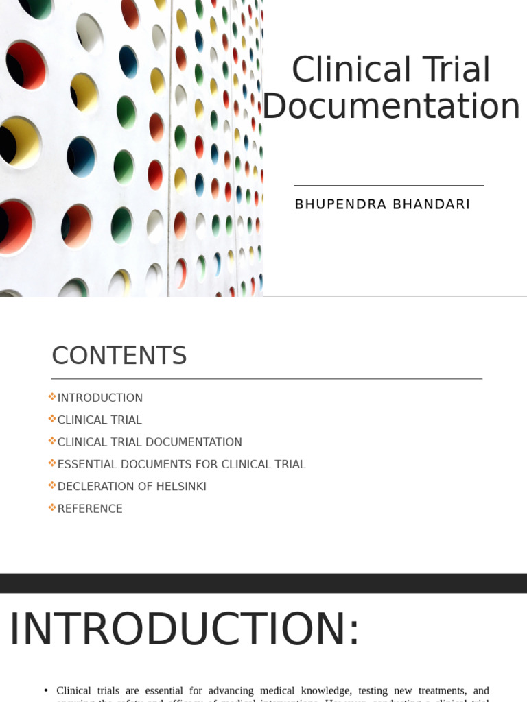 Clinical Trial Documentation Guide | PDF | Clinical Trial | Clinical ...