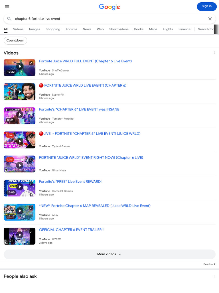 Chapter 6 Fortnite Live Event - Google Search | PDF