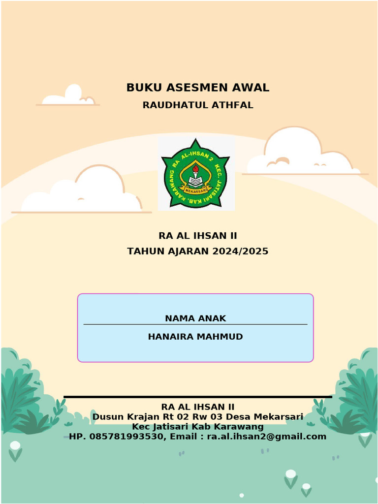 Buku Asesmen Awal PAUD | PDF