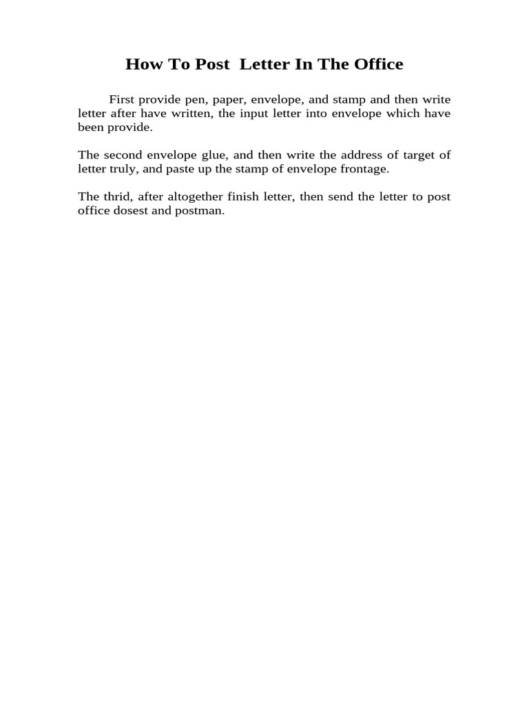 Office Letter Mailing Guide | PDF