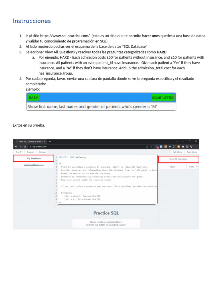 Prueba Técnica - SQL | PDF