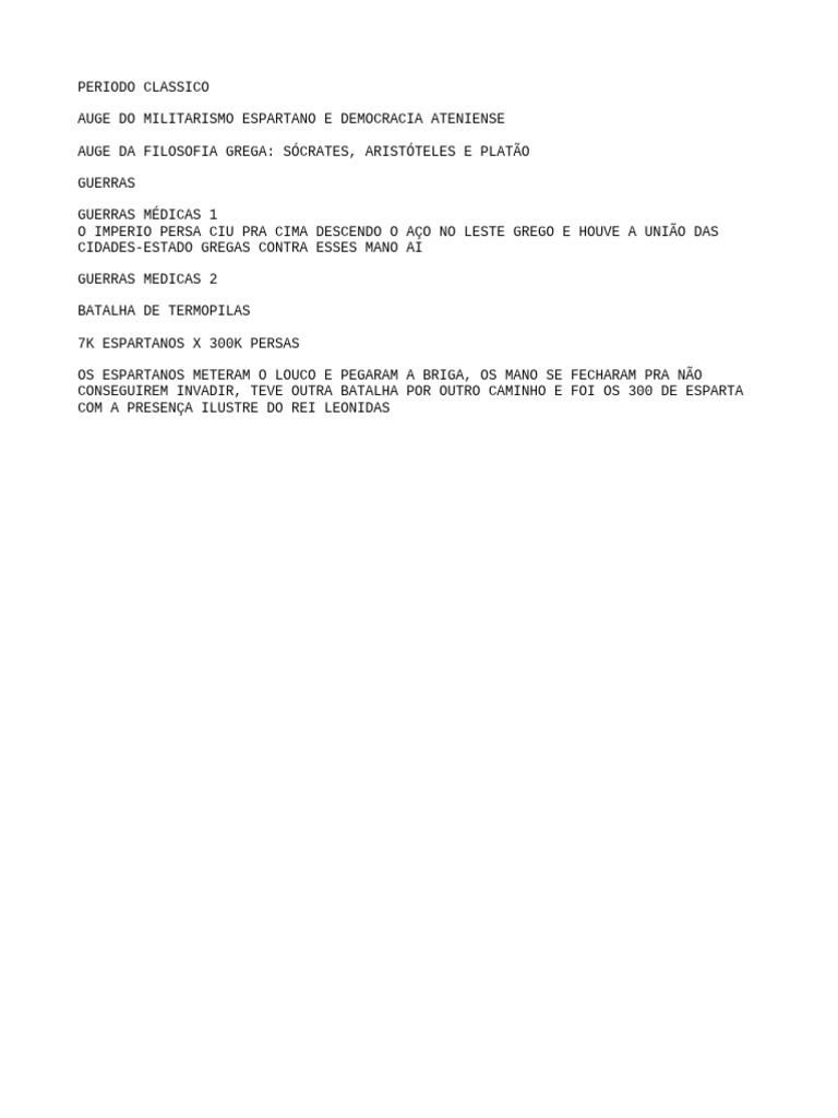 Período Classico Grego | PDF