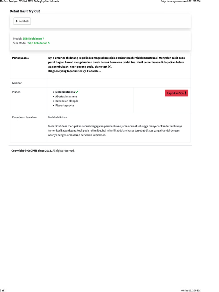 Soal SKB Kebidanan1 2021 | PDF