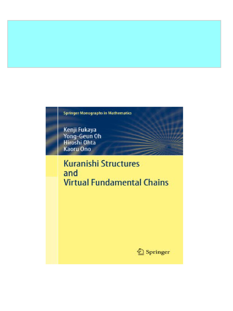 Full Download Kuranishi Structures and Virtual Fundamental Chains Kenji Fukaya PDF | PDF ...