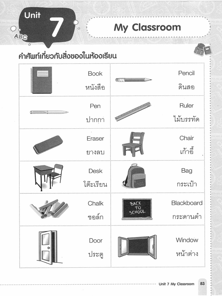 Unit 7 My Classroom | PDF